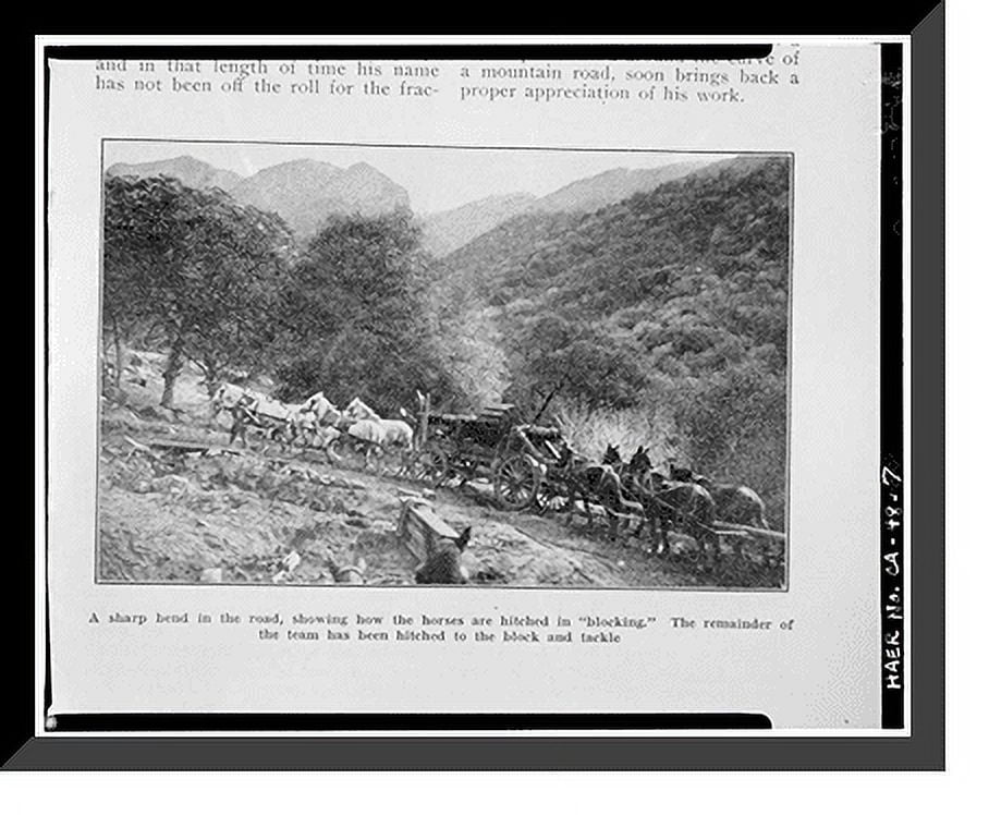 Historic Framed Print, Tule River Hydroelectric Complex, CA Highway 190 ...
