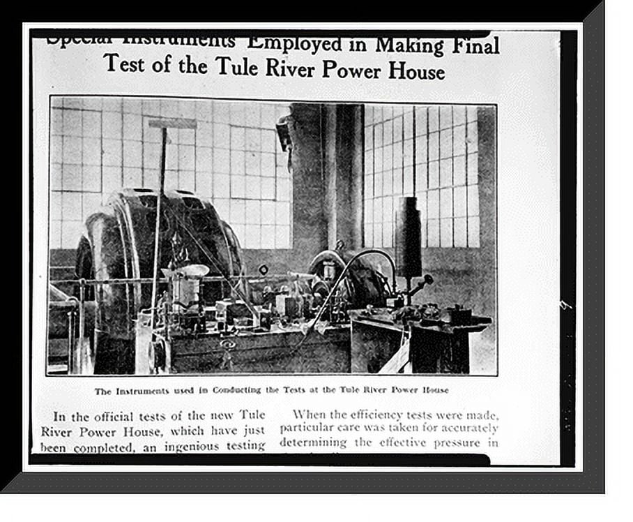 Historic Framed Print, Tule River Hydroelectric Complex, CA Highway 190 ...