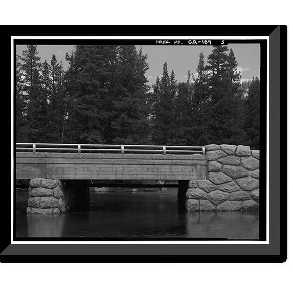 Historic Framed Print, Tuolumne Meadows Bridge, Spanning Tuolumne River ...