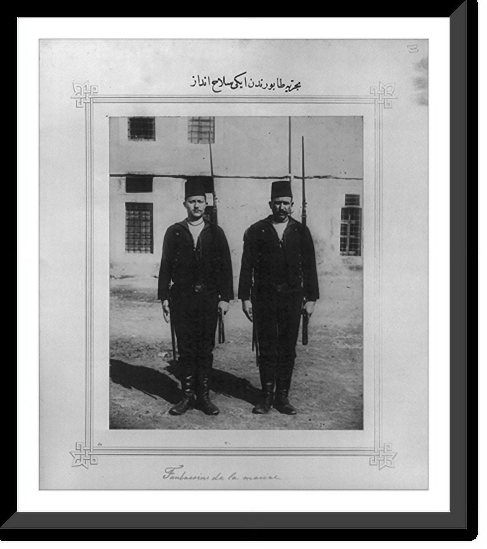 Historic Framed Print, [Two musketeers from the Navy Batallion], 17-7/8 ...