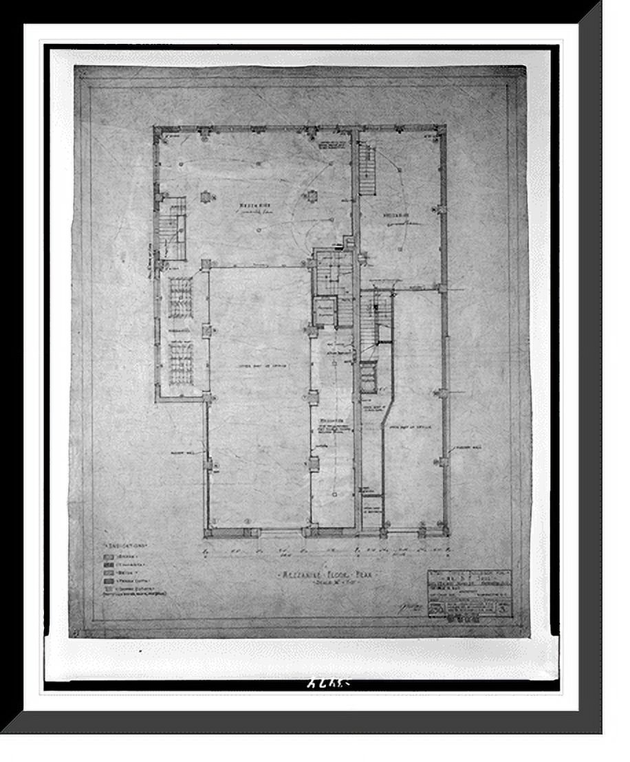 Historic Framed Print, [Two office buildings for B.F. Saul (15th Street ...