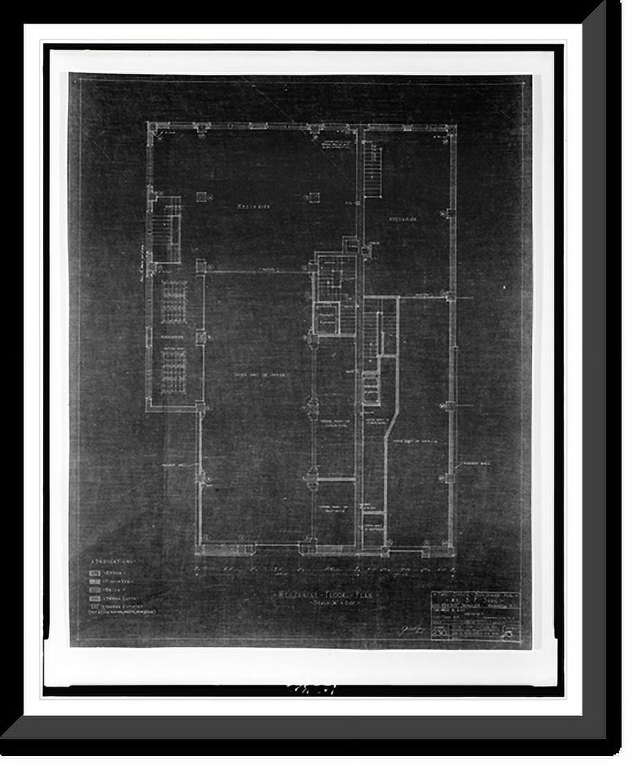 Historic Framed Print, [Two office buildings for B.F. Saul (15th Street ...