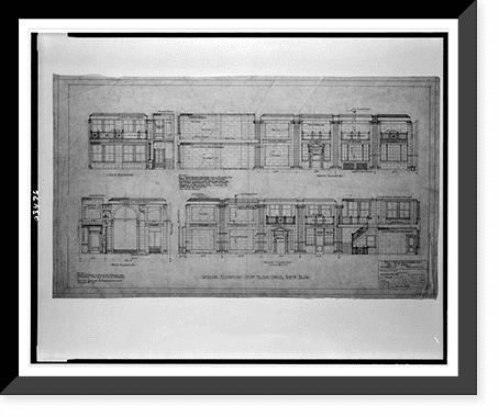 Historic Framed Print, [Two office buildings for B.F. Saul (15th Street ...
