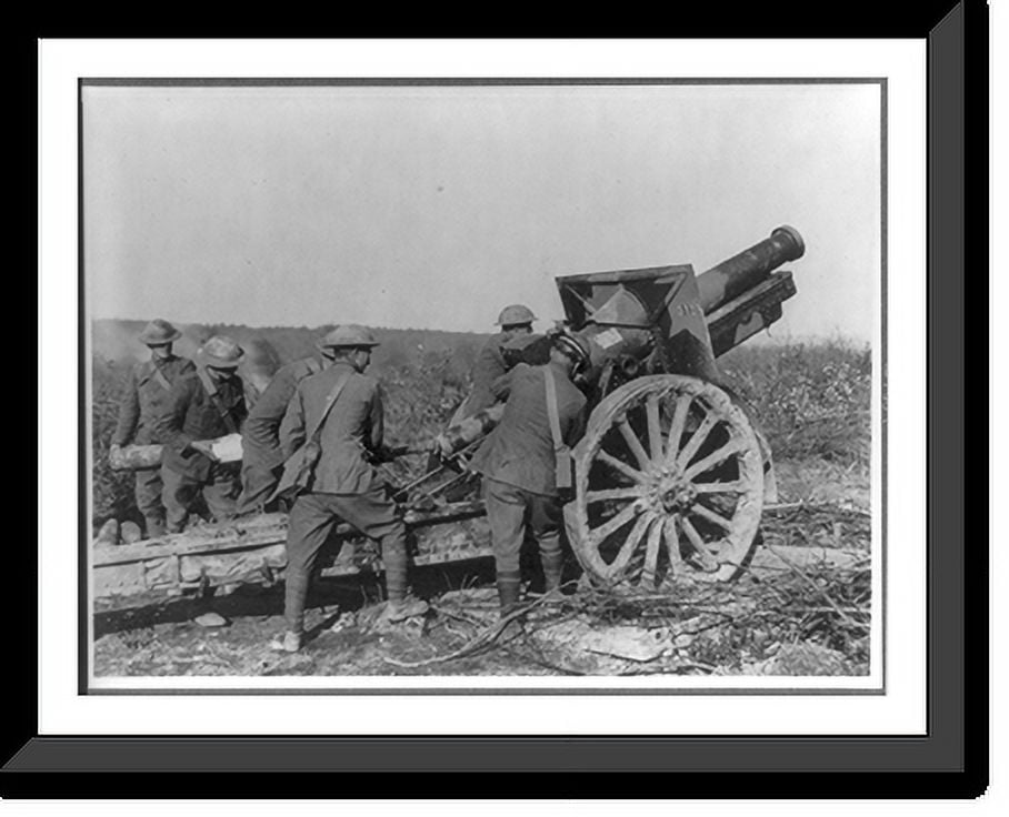 Historic Framed Print, [U.S. Army artillery during WWI - Pershing Coll ...