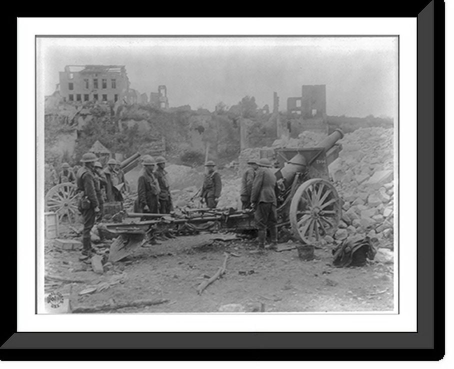 Historic Framed Print, [U.S. Army artillery during WWI - Pershing Coll ...