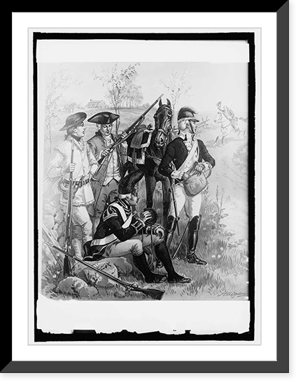 Historic Framed Print, U.S. Army uniforms, 1774-75 Independent Company ...
