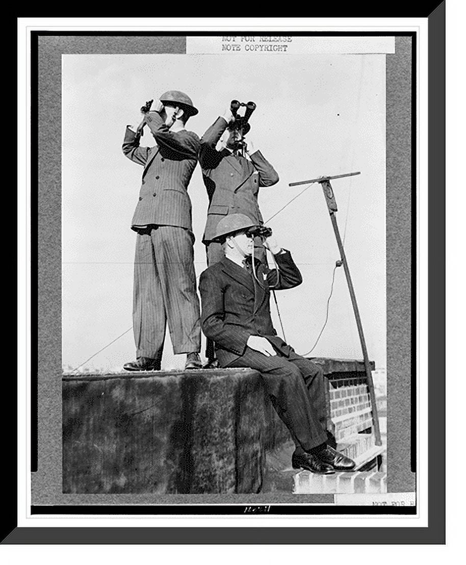 Historic Framed Print, U.S. Embassy has roof spotters in air raids, 17 ...