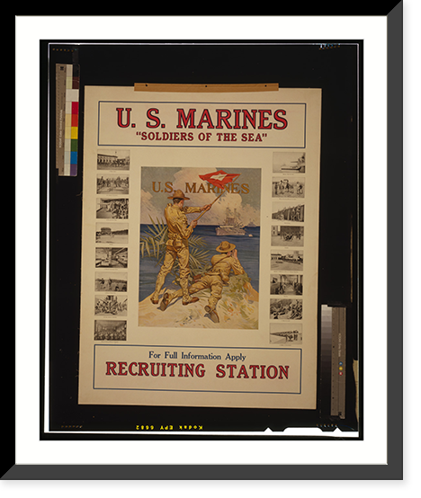 Historic Framed Print, U.S. Marines Soldiers of the sea" - For full ...