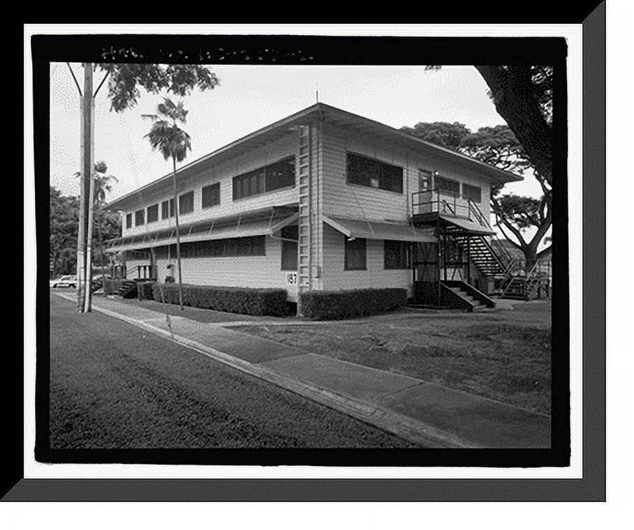 Historic Framed Print, U.S. Naval Base, Pearl Harbor, Marine Guard ...