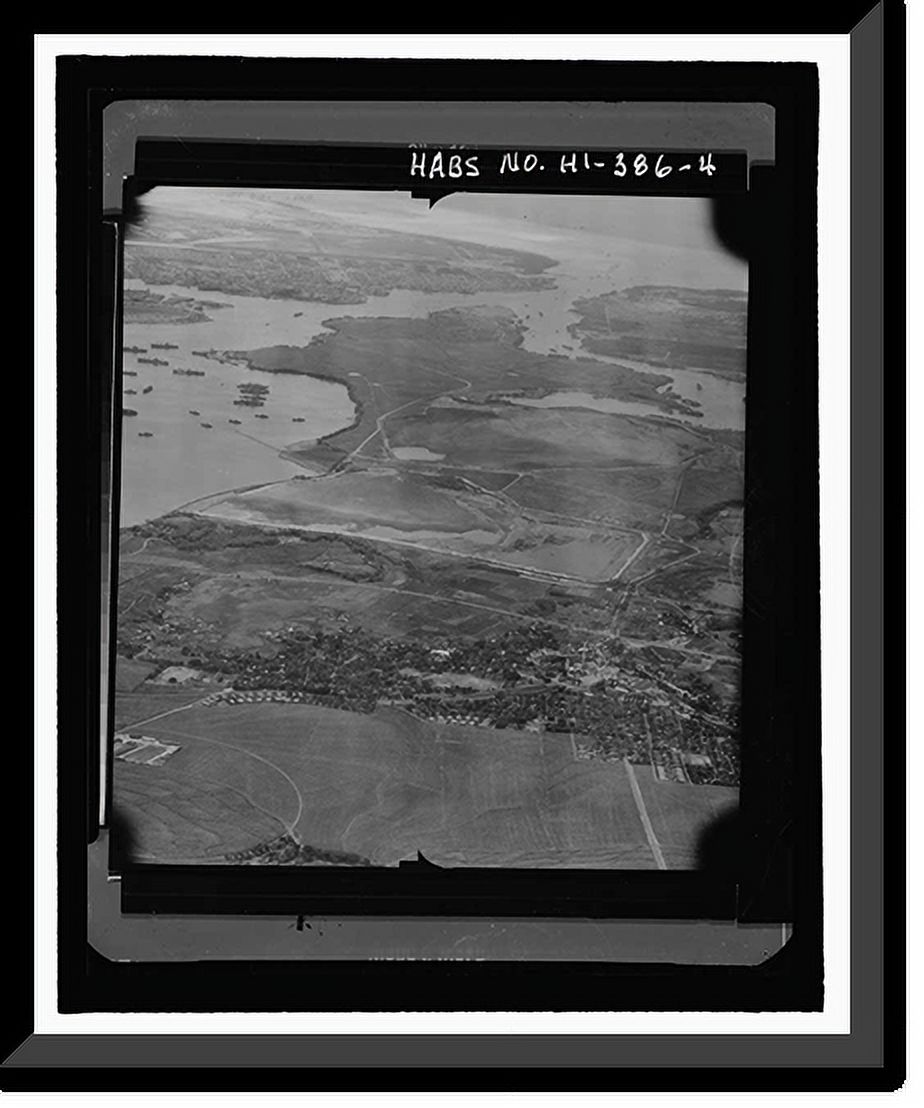 Historic Framed Print, U.S. Naval Base, Pearl Harbor, Waipio Peninsula ...