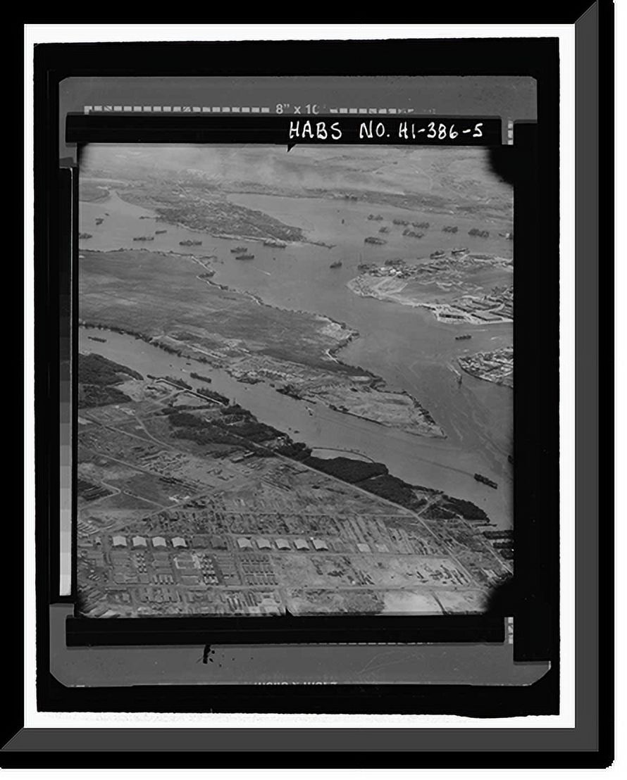 Historic Framed Print, U.S. Naval Base, Pearl Harbor, Waipio Peninsula ...