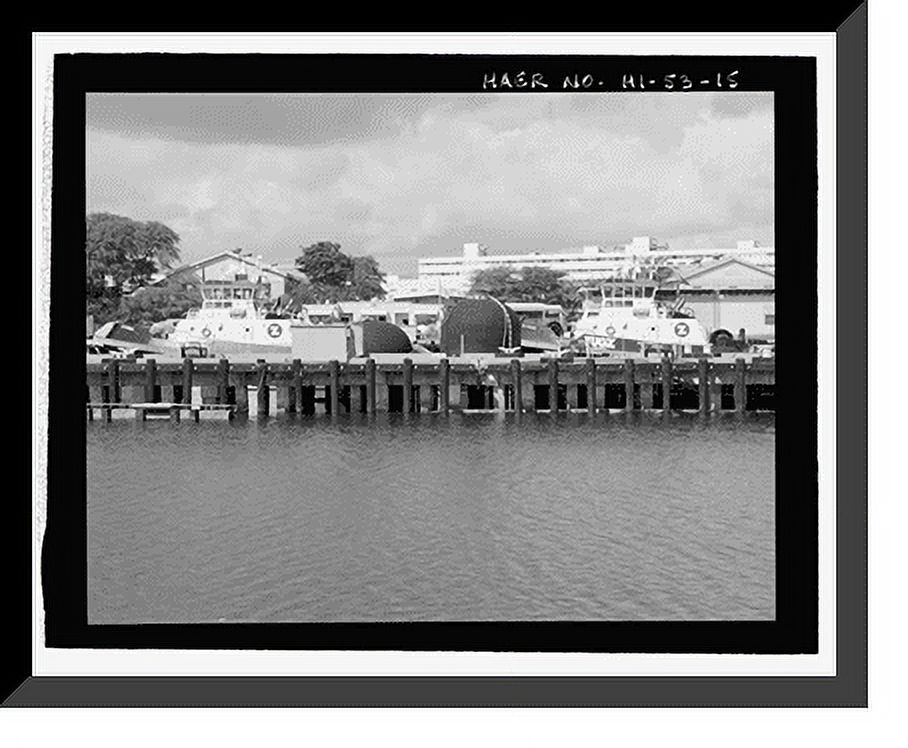 Historic Framed Print, U.S. Naval Base, Pearl Harbor, Waterfront ...