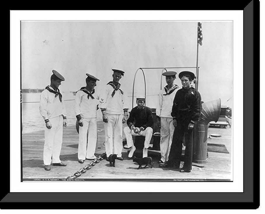 Historic Framed Print, U.S.S. NAHANT - The ship's mascots, 17-7/8" x 21 ...