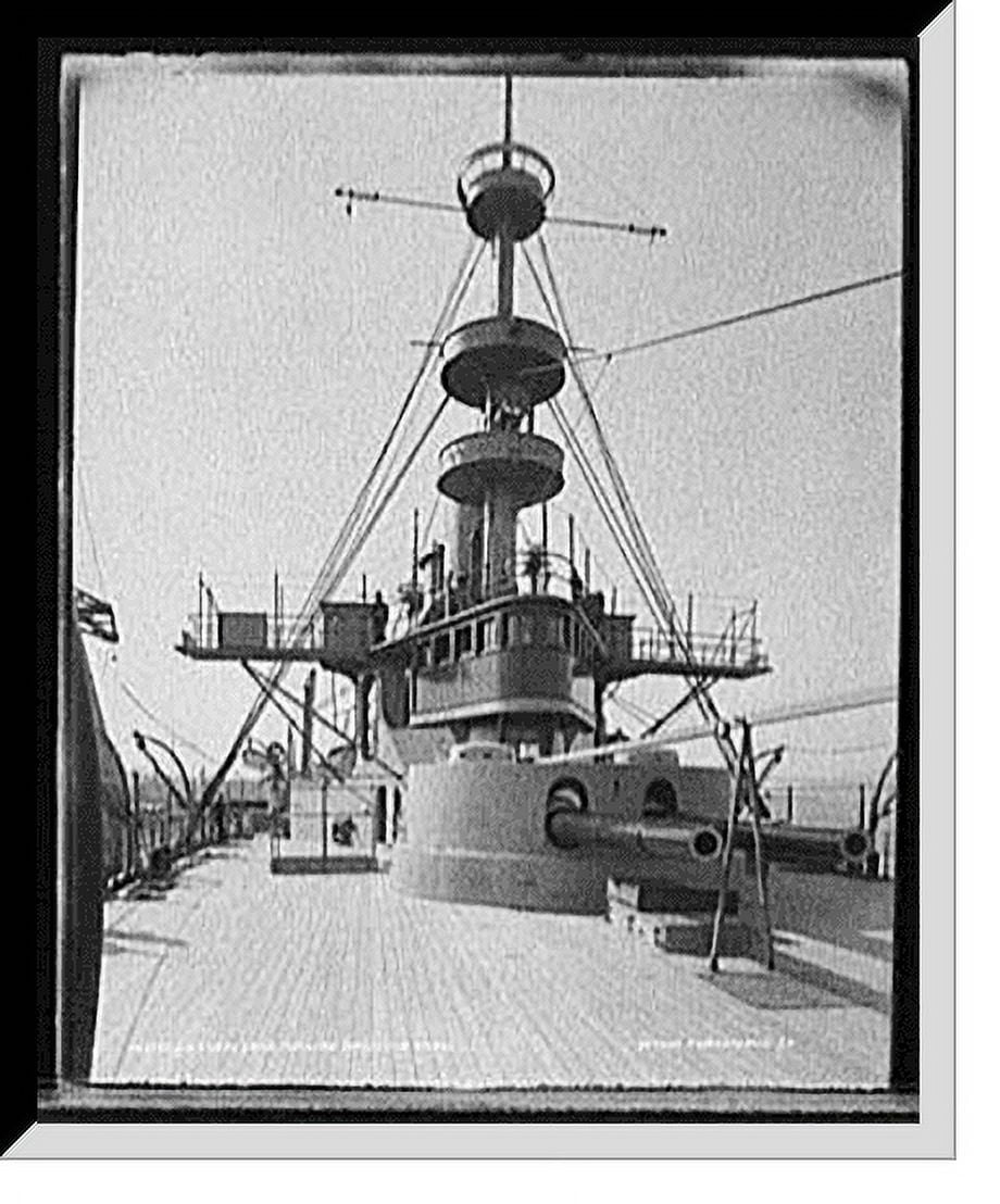 Historic Framed Print, U.S.S. New York, forward turret and bridge, 17-7 ...