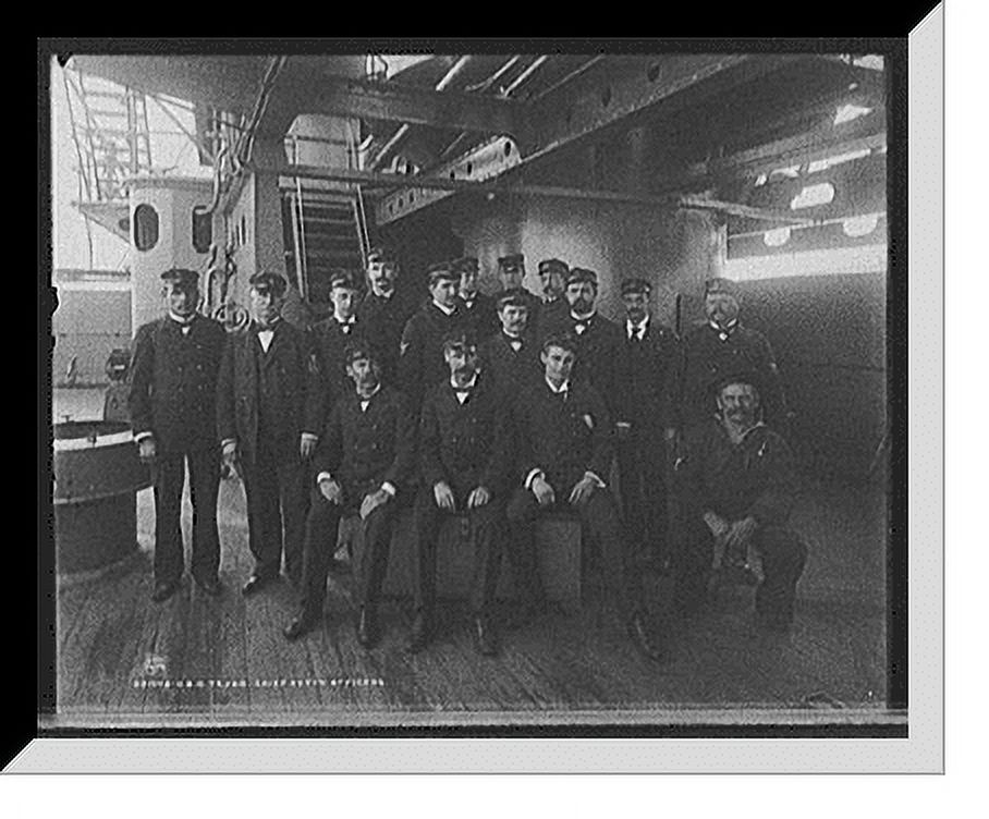Historic Framed Print, U.S.S. Texas, chief petty officers, 17-7/8" x 21 ...