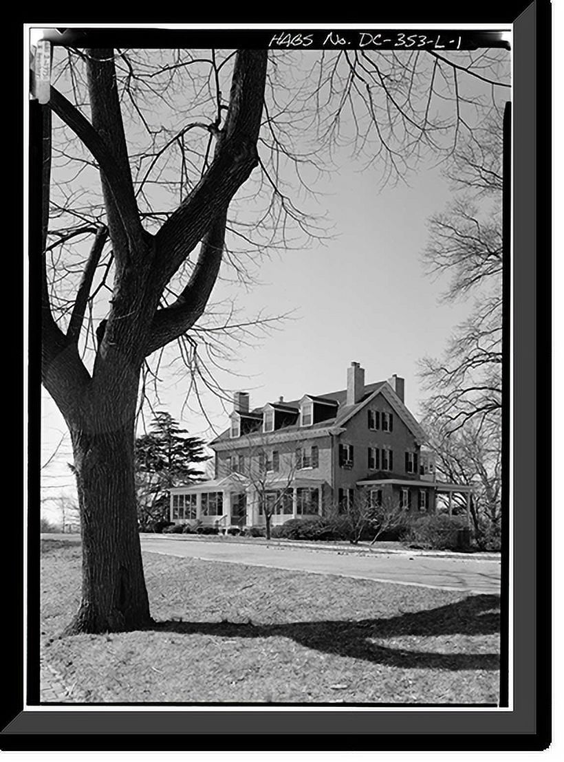 Historic Framed Print, U.S. Soldiers Home, Stuccoed House with Gable ...