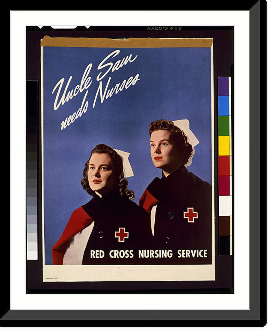 Historic Framed Print, Uncle Sam needs nurses. Red Cross Nursing ...