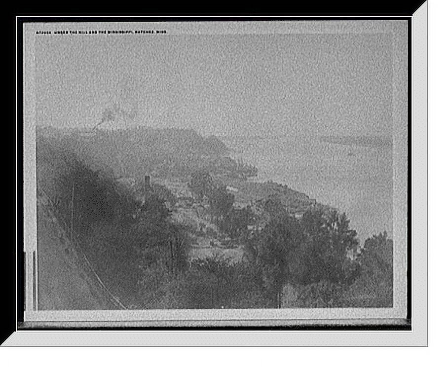Historic Framed Print, Under the hill and the Mississippi, Natchez ...