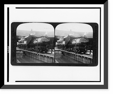 Historic Framed Print, Union Pacific engine coming out of roundhouse to ...
