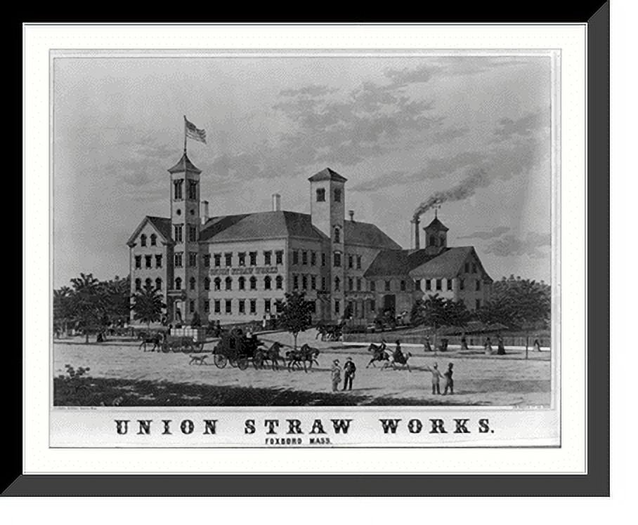 Historic Framed Print, Union Straw Works, Foxboro Mass., 17-7/8" x 21-7 ...