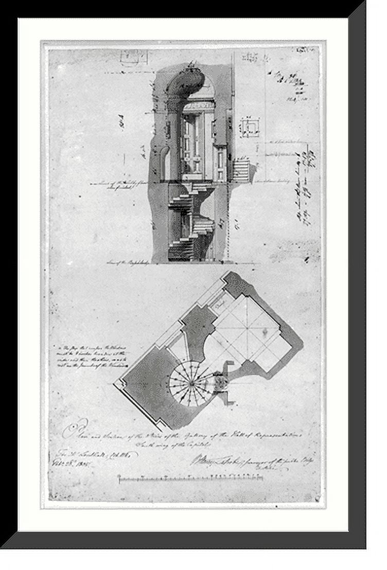 Historic Framed Print, [United States Capitol, Washington, D.C. Plan ...