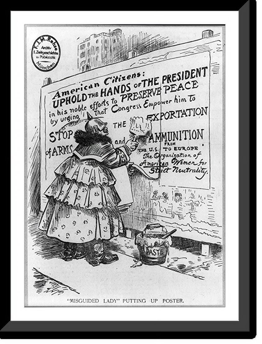 Historic Framed Print, [United States anti-isolationist cartoons of ...