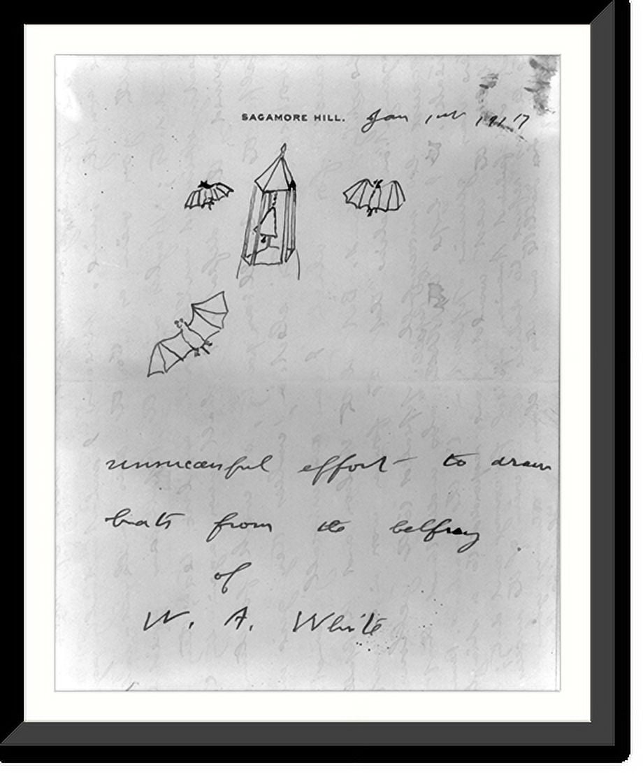 Historic Framed Print, Unsuccessful effort to draw bats from the belfry ...