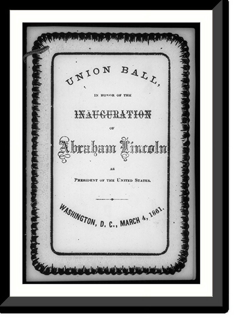 Historic Framed Print, [Unused copy of the dance cards prepared for the ...