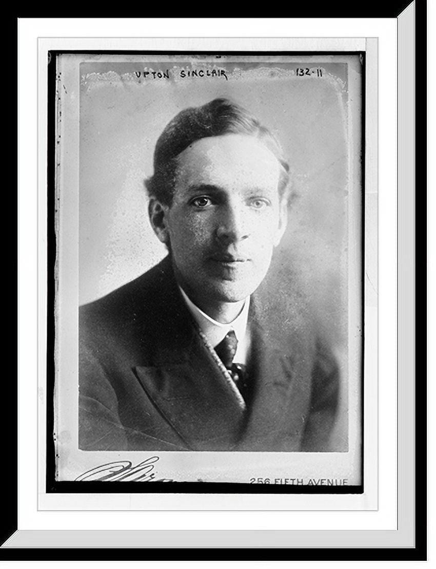 Historic Framed Print, Upton Sinclair, portrait bust, studio at 56 ...
