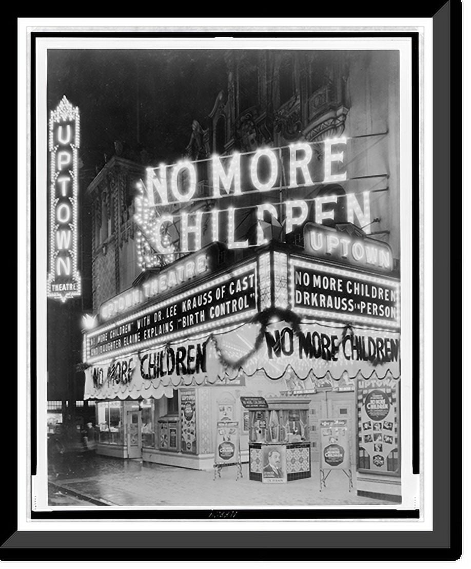 Historic Framed Print, [Uptown Theatre marquee: No More Children with ...