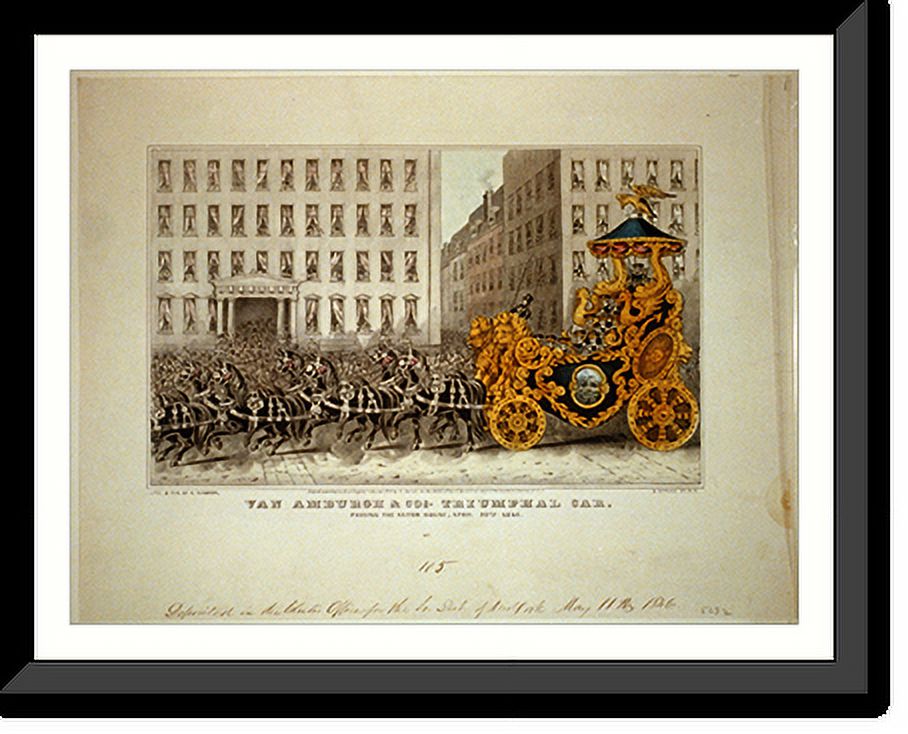 Historic Framed Print, Van Amburgh & Cos. triumphal car: passing the ...