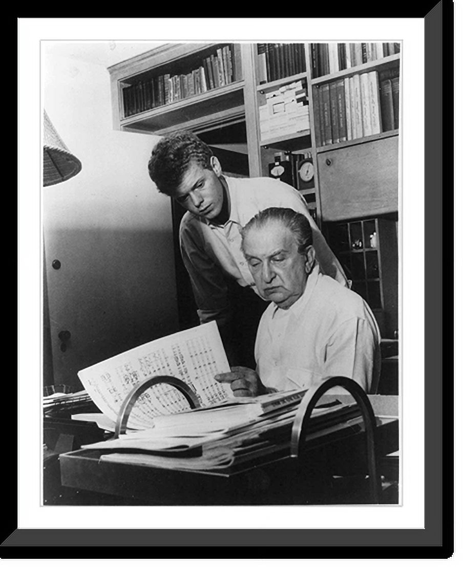 Historic Framed Print, Van Cliburn and Dr. Fritz Reiner preparing for ...