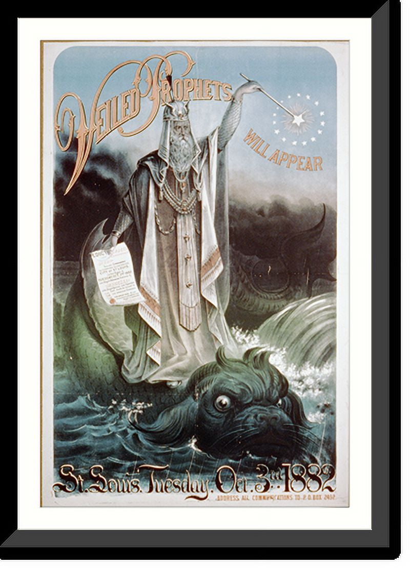 Historic Framed Print, Veiled Prophet will appear, St. Louis, Tuesday ...
