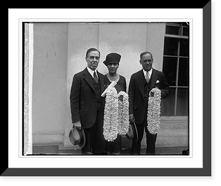 Historic Framed Print, Victor S.K. Houston, Mrs. Houston, & David Bent ...