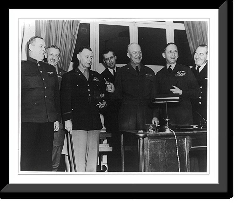 Historic Framed Print, View in SHAEF Forward Hqs., at Reims, France ...