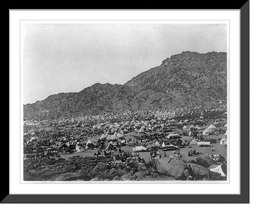 Historic Framed Print, [View of crowd of eastern part of Mina valley ...