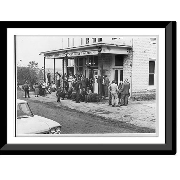 Historic Framed Print, [View of crowded storefront of Pearson's General ...