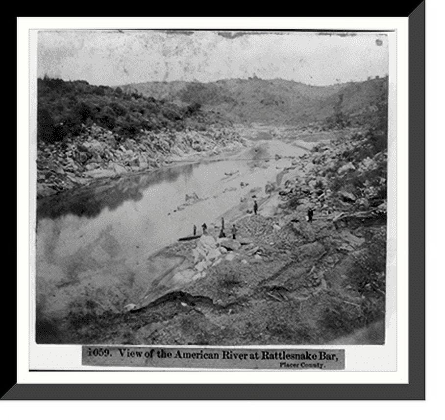 Historic Framed Print, View of the American River at Rattlesnake Bar ...