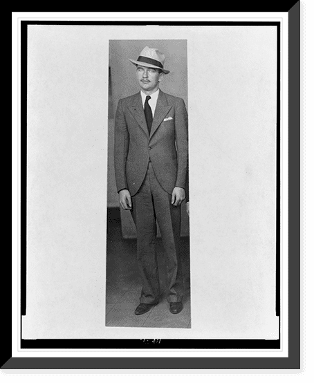 Historic Framed Print, [Vincent Coll, full-length portrait, standing ...