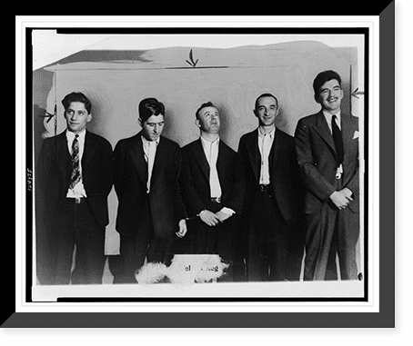 Historic Framed Print, [Vincent Mad Dog" Coll and members of his gang ...