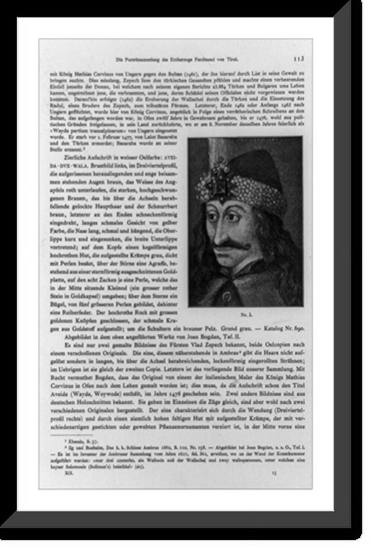 Historic Framed Print, [Vlad Tepes, also known as Vlad the Impaler or ...