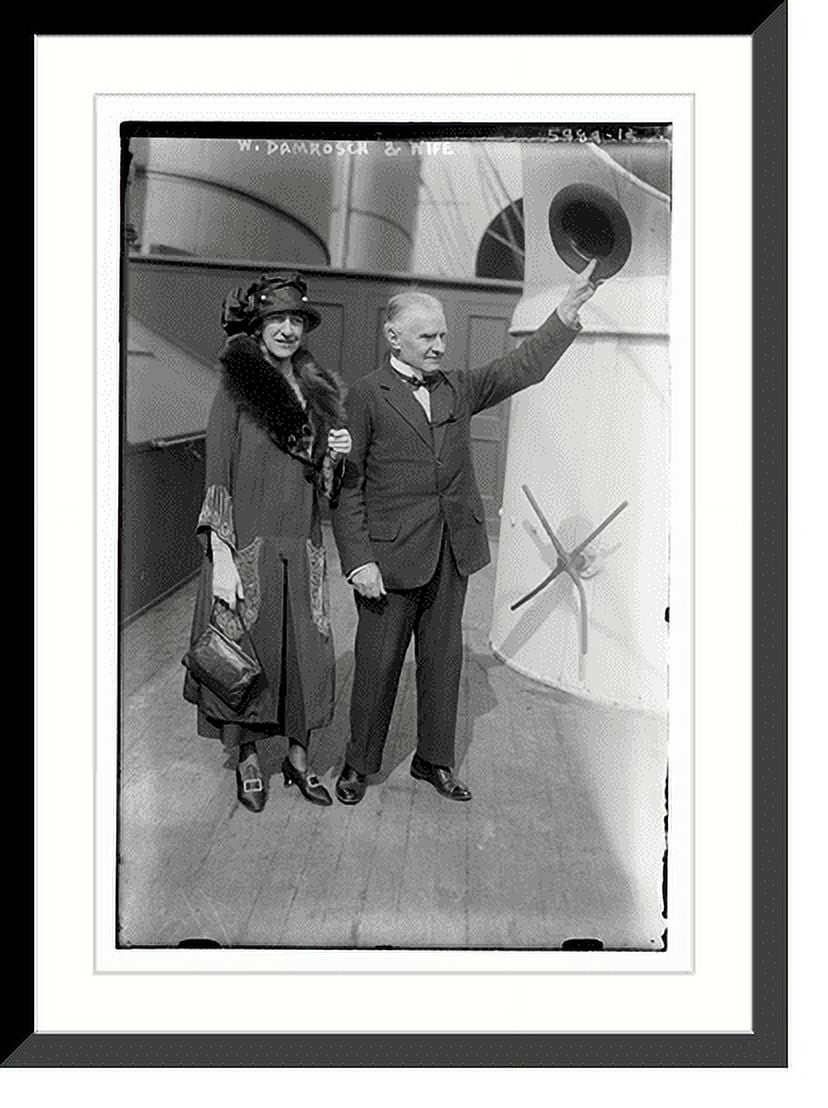 Historic Framed Print, W. Damrosch and wife, 17-7/8" x 21-7/8 ...