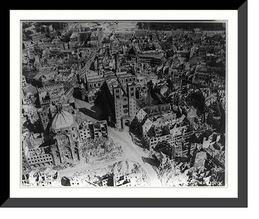 Historic Framed Print, [Würzburg, Germany, after bombing], 17-7/8" x 21 ...