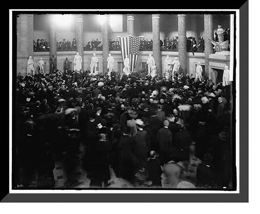 Historic Framed Print, WALLACE, LEW. STATUE DEDICATION, 17-7/8" x 21-7/ ...