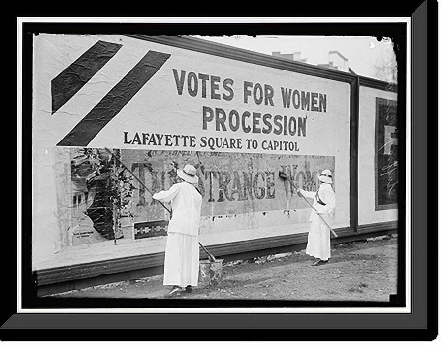 Historic Framed Print, WOMAN SUFFRAGE. POSTERS FOR PARADE, 17-7/8" x 21 ...