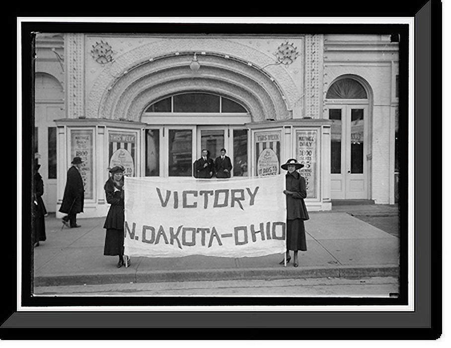 Historic Framed Print, WOMAN SUFFRAGE, VICTORY SIGN N.D. & O., 17-7/8 ...