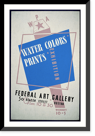 Historic Framed Print, WPA water colors, prints exhibition, Federal Art ...