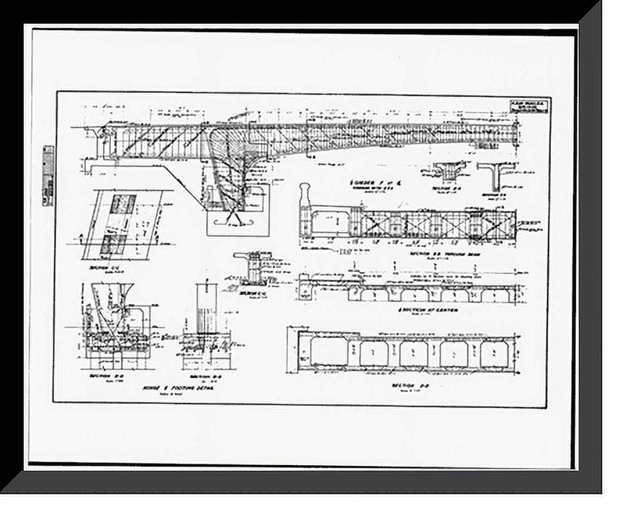 Historic Framed Print, Wailoa Bridge, Spanning Wailoa River at ...