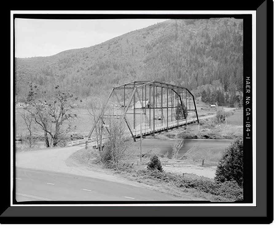 Historic Framed Print, Walker Bridge, Spanning Klamath River in Klamath National Forest, Klamath ...