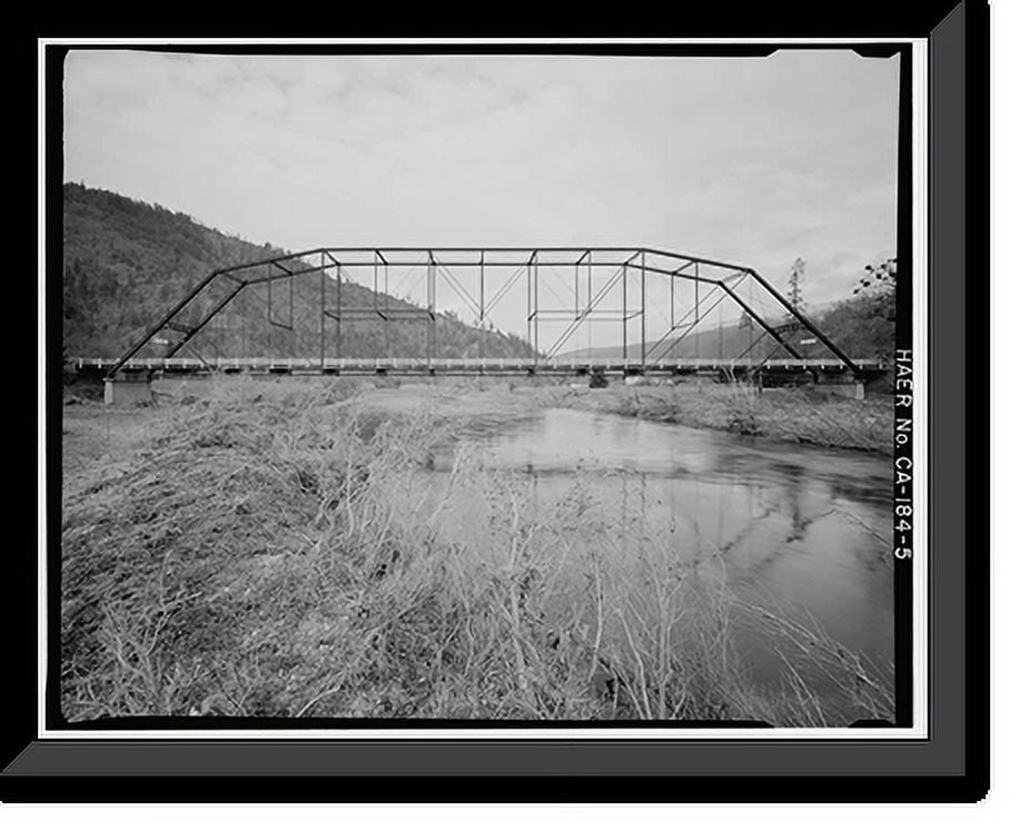 Historic Framed Print, Walker Bridge, Spanning Klamath River in Klamath National Forest, Klamath ...